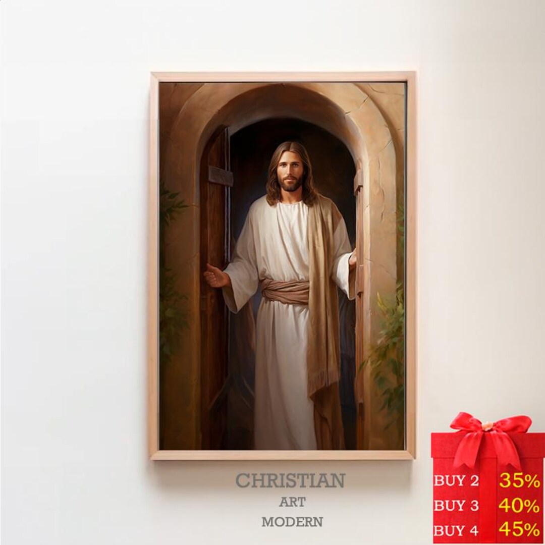 Divine Knocking - Digital Print of Jesus at the Door. DIGITAL PRINT ...