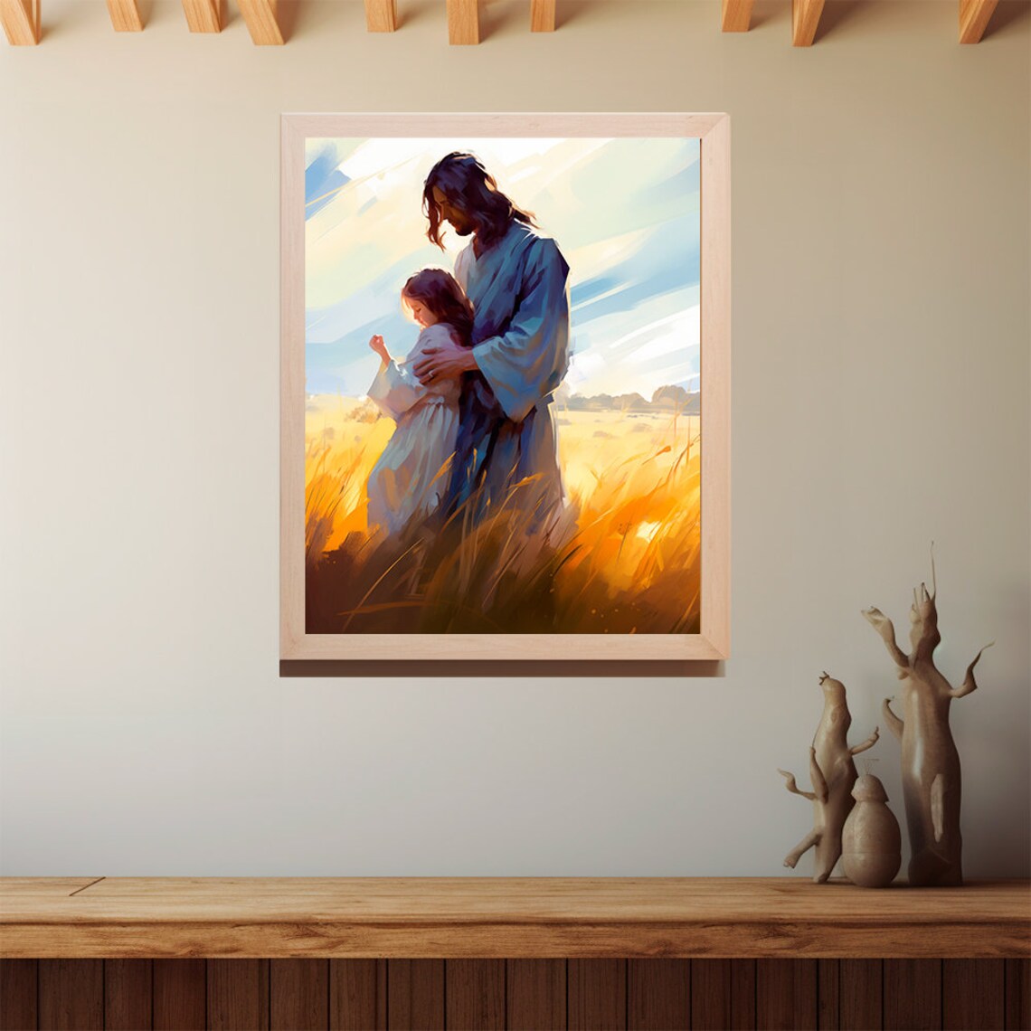 Jesus Holding a Little Girl DIGITAL PRINT Jesus Holding Child Christian ...