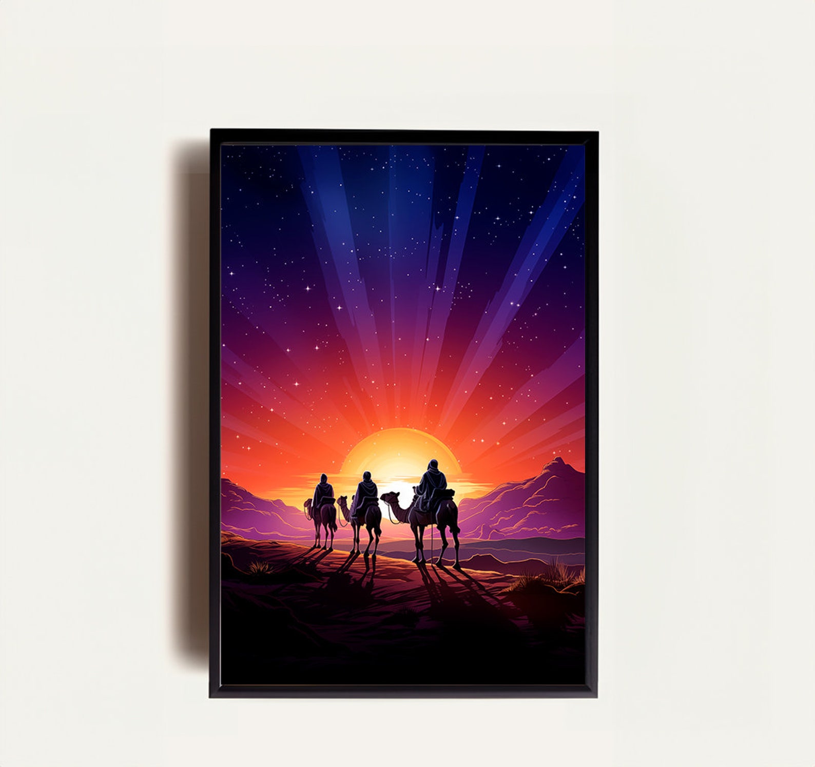 Three Wise Men, Magi, DIGITAL PRINT, Nativity Scene, Birth of Jesus ...
