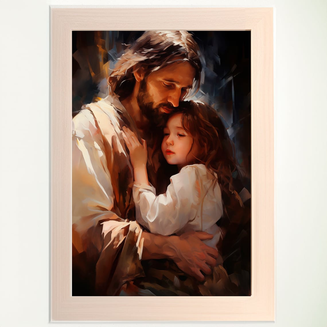 Jesus Holding a Little Girl DIGITAL PRINT Jesus Holding Child Christian ...