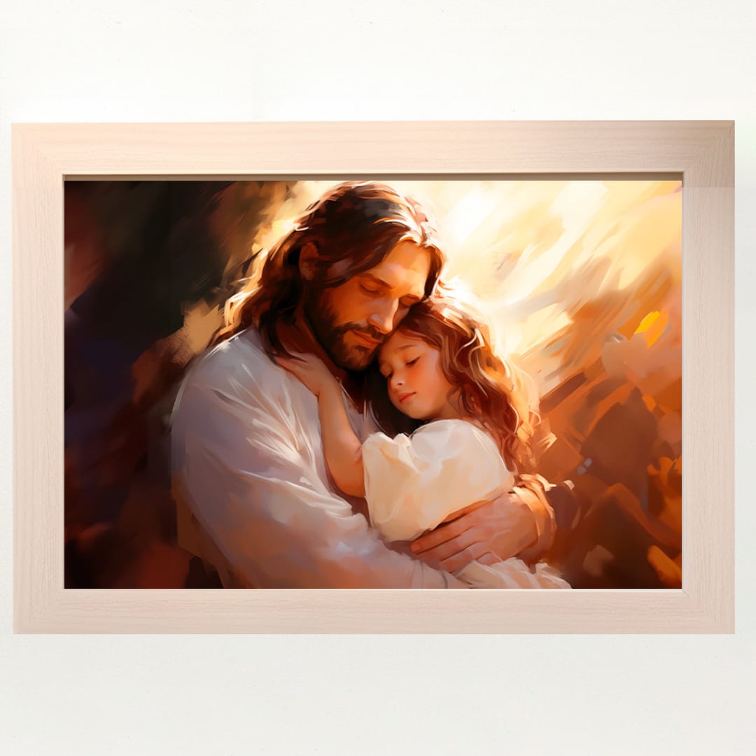 Jesus Holding a Little Girl DIGITAL PRINT Jesus Holding Child Christian ...