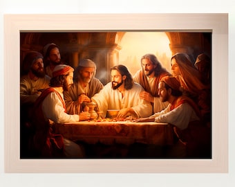 The Last Supper Landscape, Digital Print, Matthew 26:26-29, Sketches ...