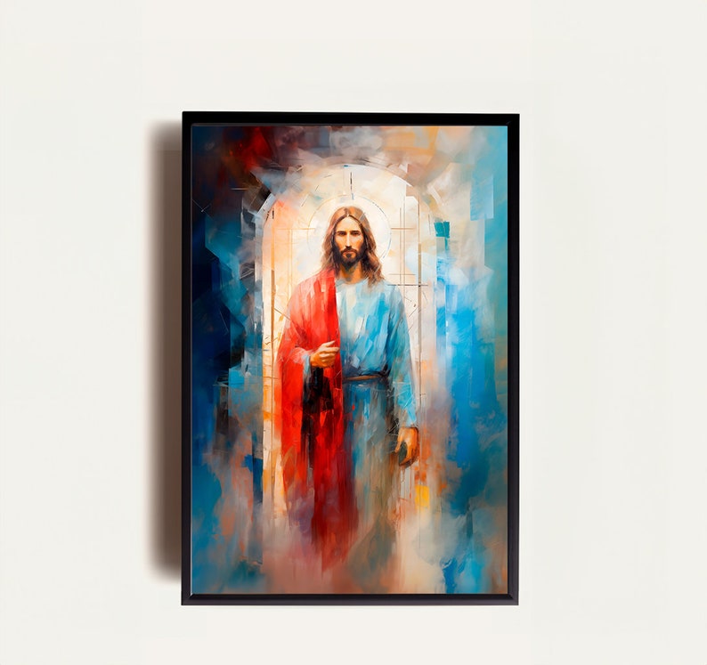 Divine Knocking Digital Print of Jesus at the Door. DIGITAL PRINT the ...