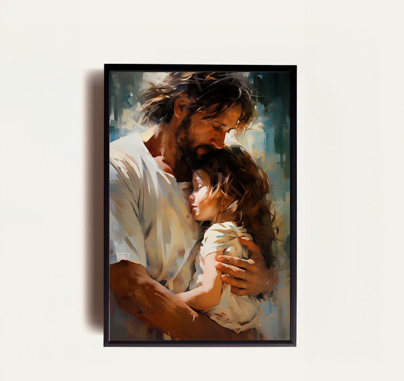 Jesus Holding a Little Girl DIGITAL PRINT Jesus Holding Child Christian ...
