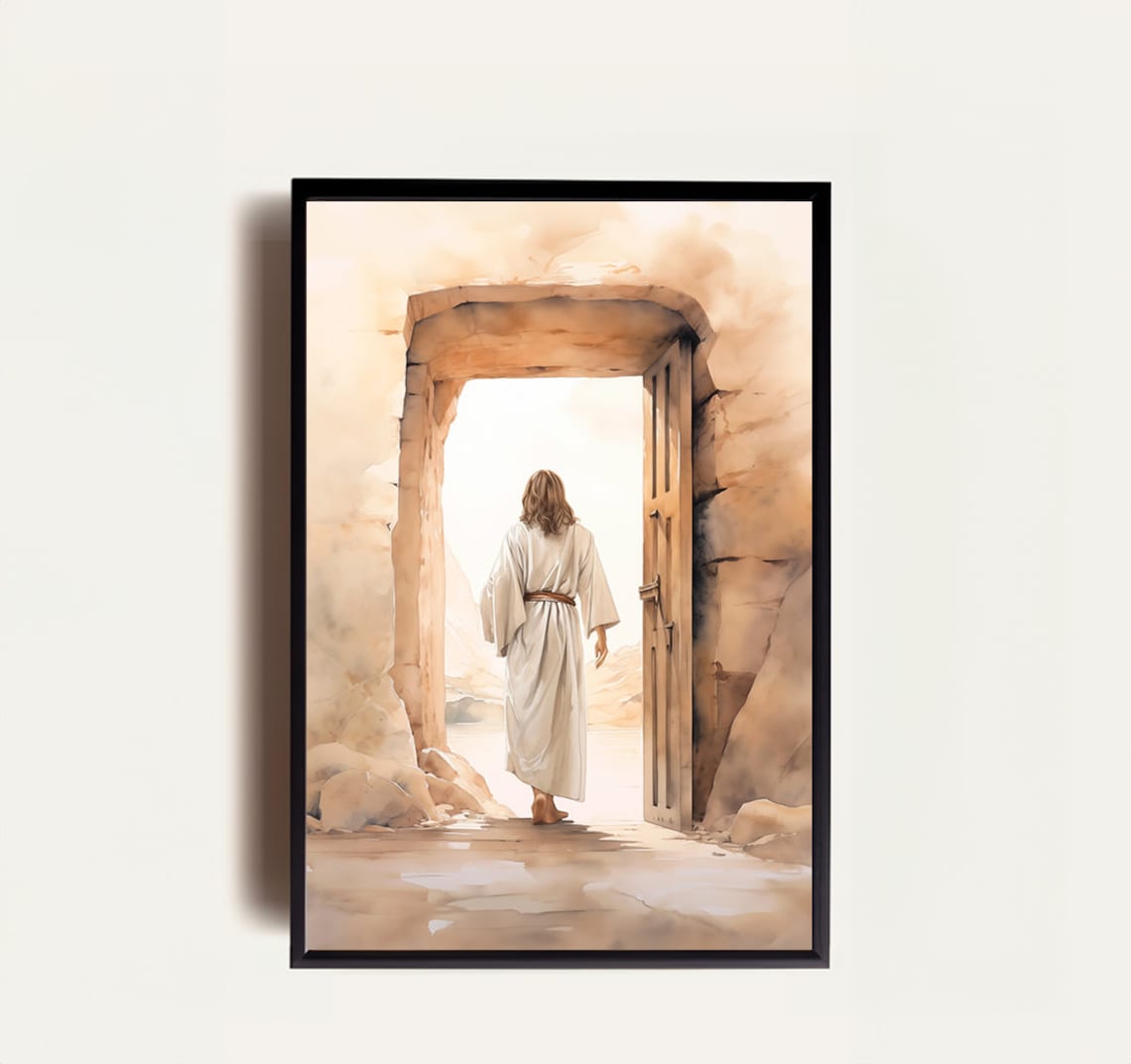 Divine Knocking Digital Print of Jesus at the Door. DIGITAL PRINT the ...