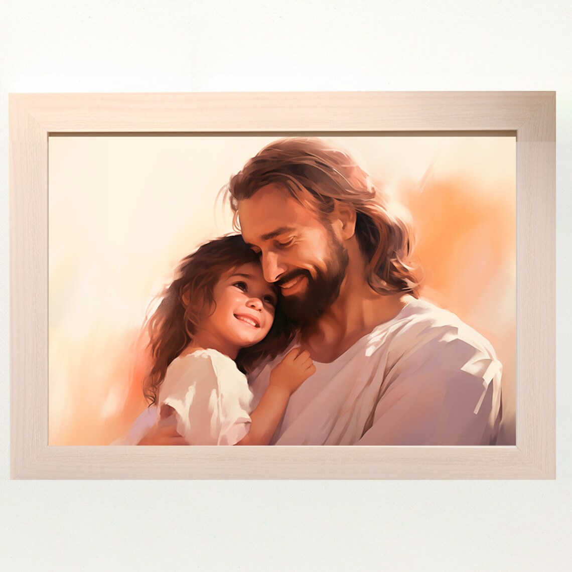 Jesus Holding a Little Girl DIGITAL PRINT Jesus Holding Child Christian ...