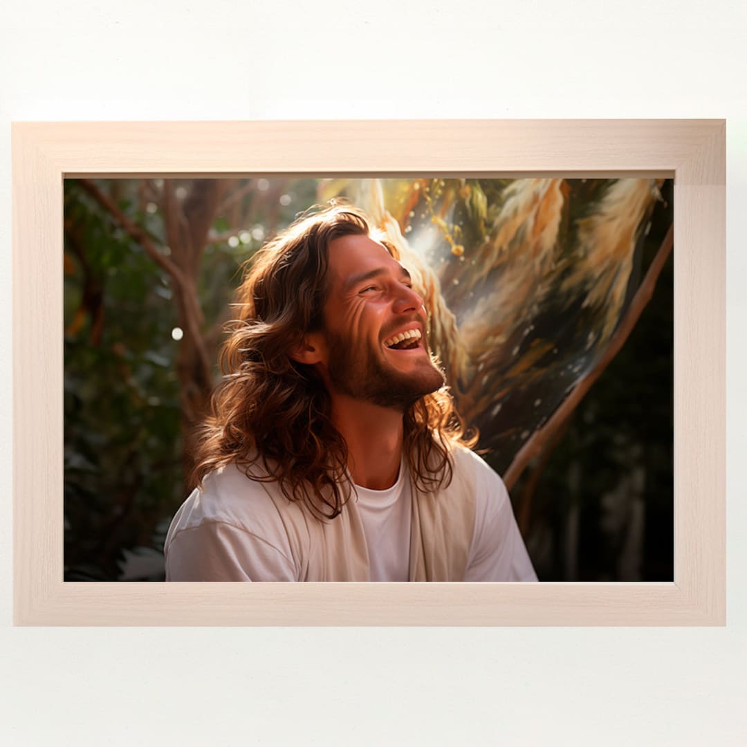 Jesus Laughing Smiling Christ DIGITAL PRINT Jesus Smiling Picture of ...