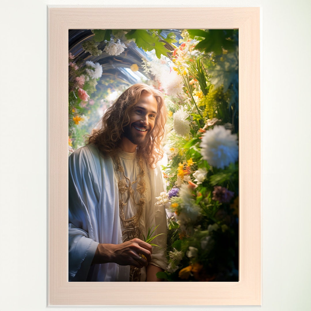 Jesus Laughing Smiling Christ DIGITAL PRINT Jesus Smiling Picture of ...