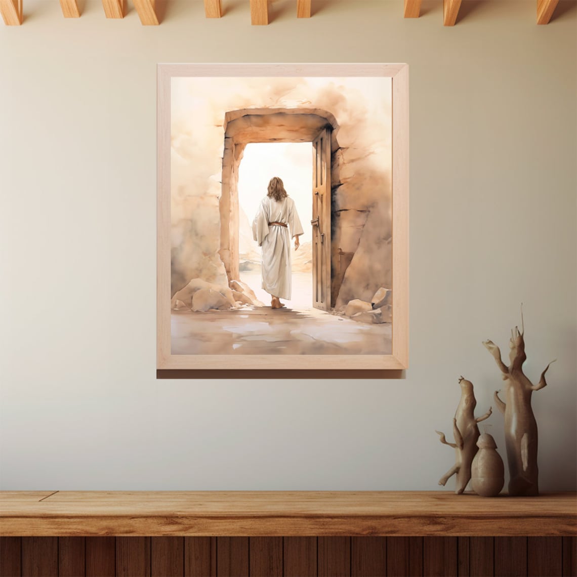 Divine Knocking Digital Print of Jesus at the Door. DIGITAL PRINT the ...