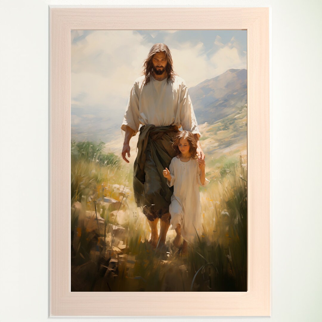 Christ With Child DIGITAL PRINT Jesus and Children Child of God I Am a ...
