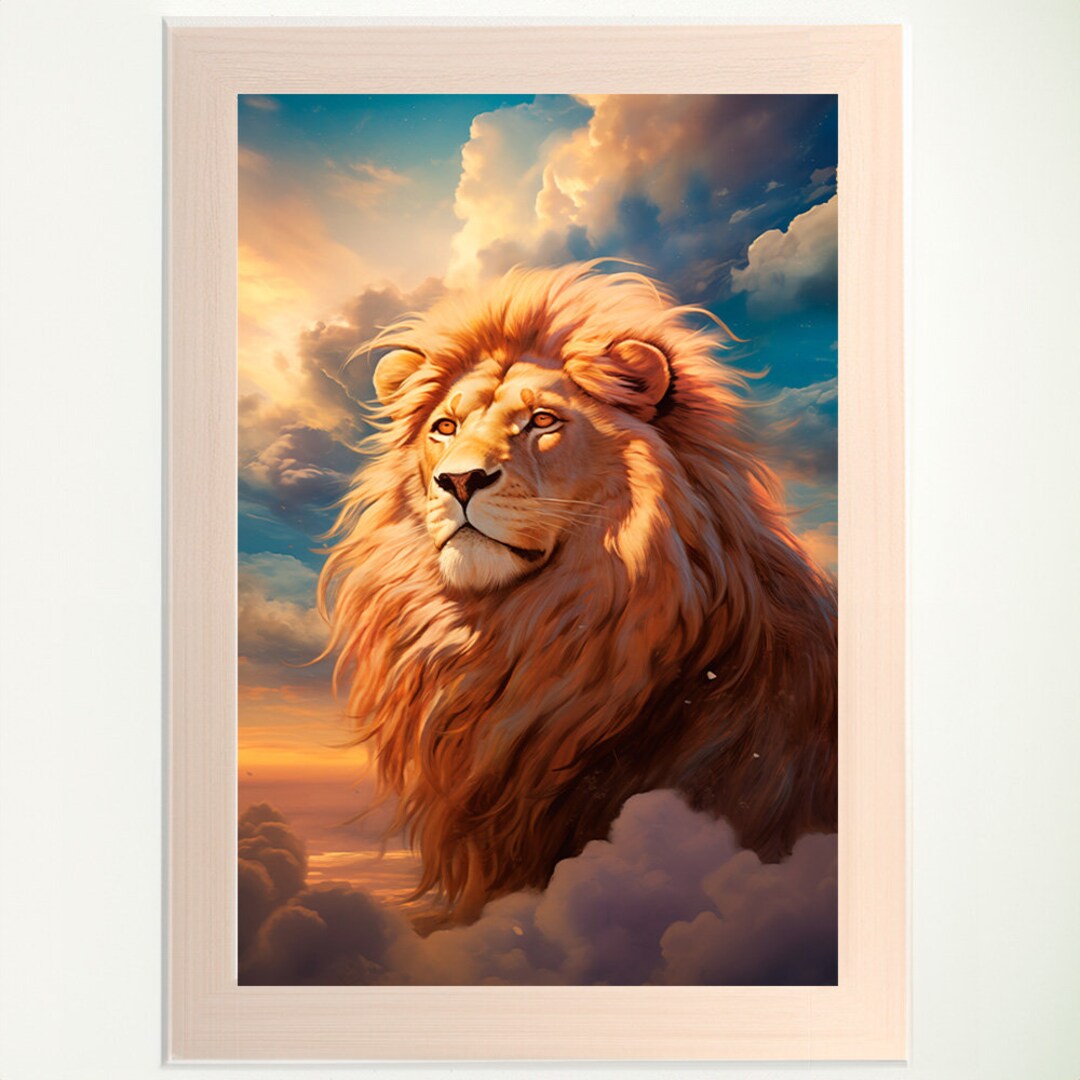 Jesus and Lion, Lion of Judah DIGITAL DOWNLOAD Printable Wall Art ...