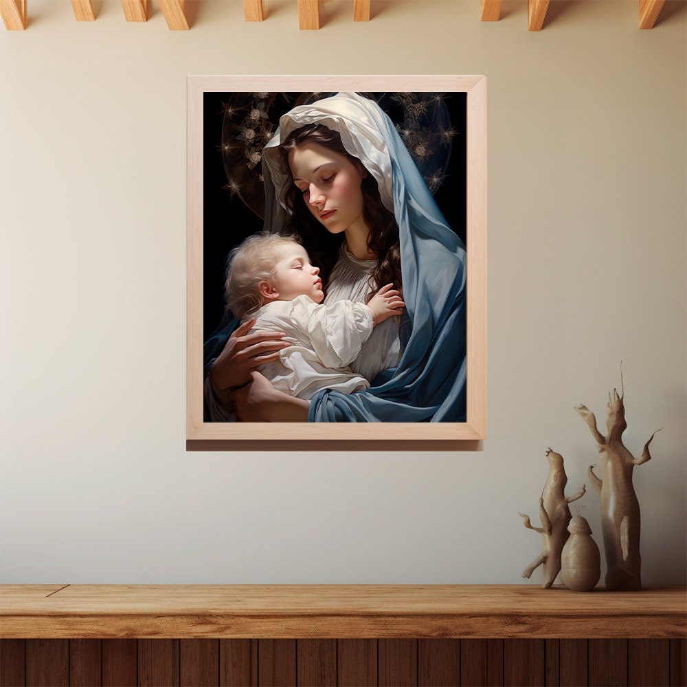 Mother of Jesus Virgin Mary DIGITAL PRINT Maddona Saint Mary Magdalene ...