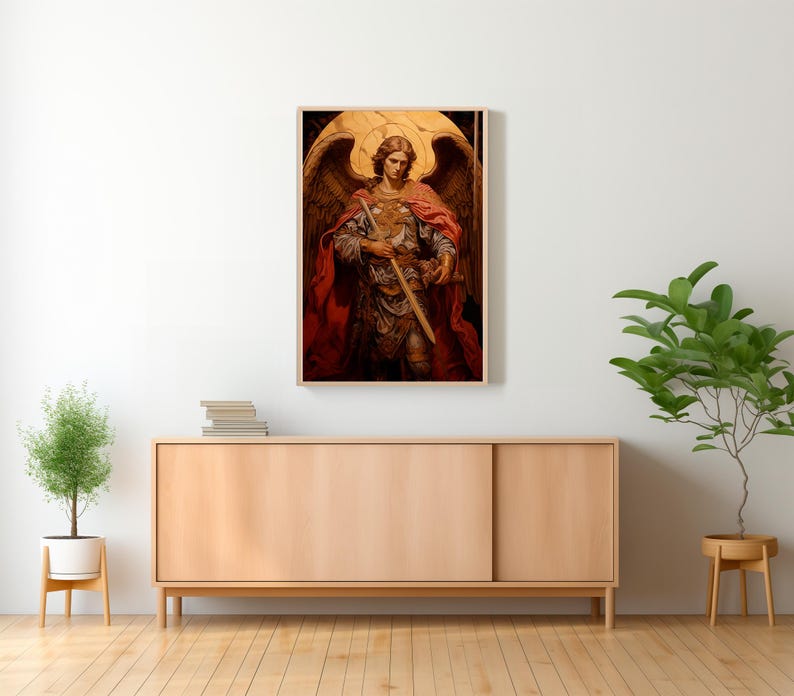 Art Archangel Michael | Digital Print | the Celestial Defender | Saint ...