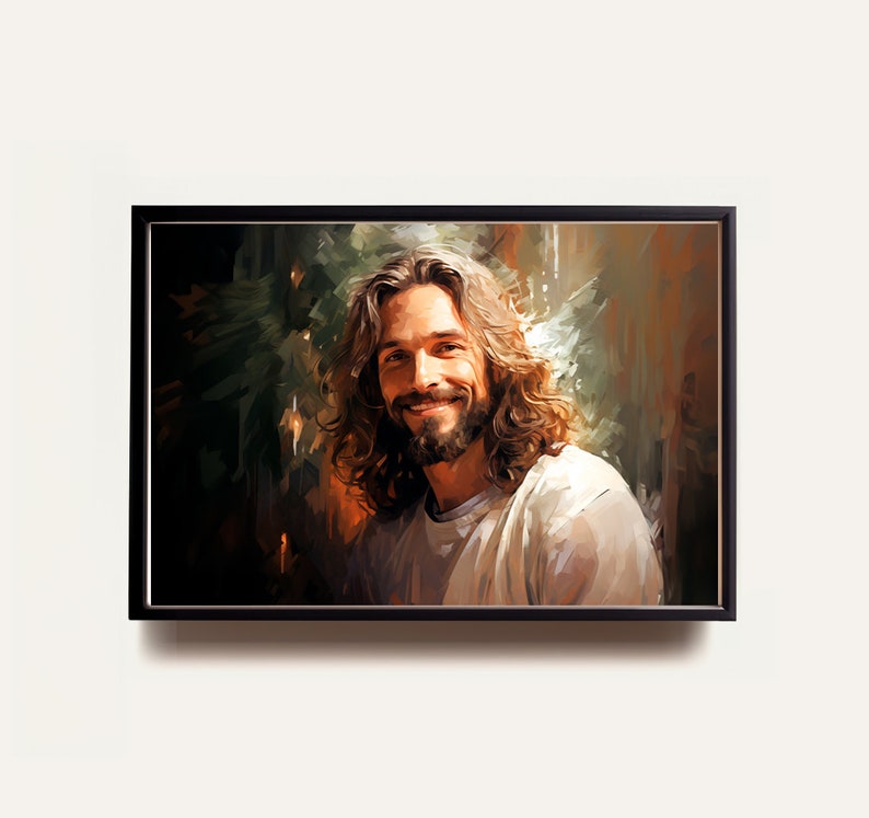 Jesus Laughing Smiling Christ DIGITAL PRINT Jesus Smiling Picture of ...