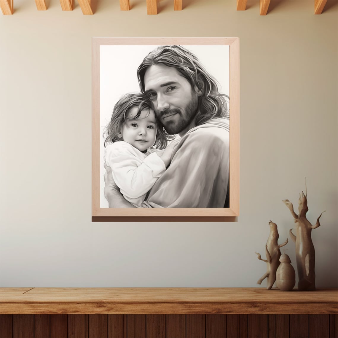 Jesus Holding a Little Girl DIGITAL PRINT Jesus Holding Child Christian ...