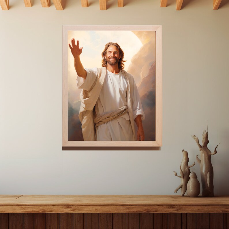 Jesus Laughing Smiling Christ DIGITAL PRINT Jesus Smiling Picture of ...