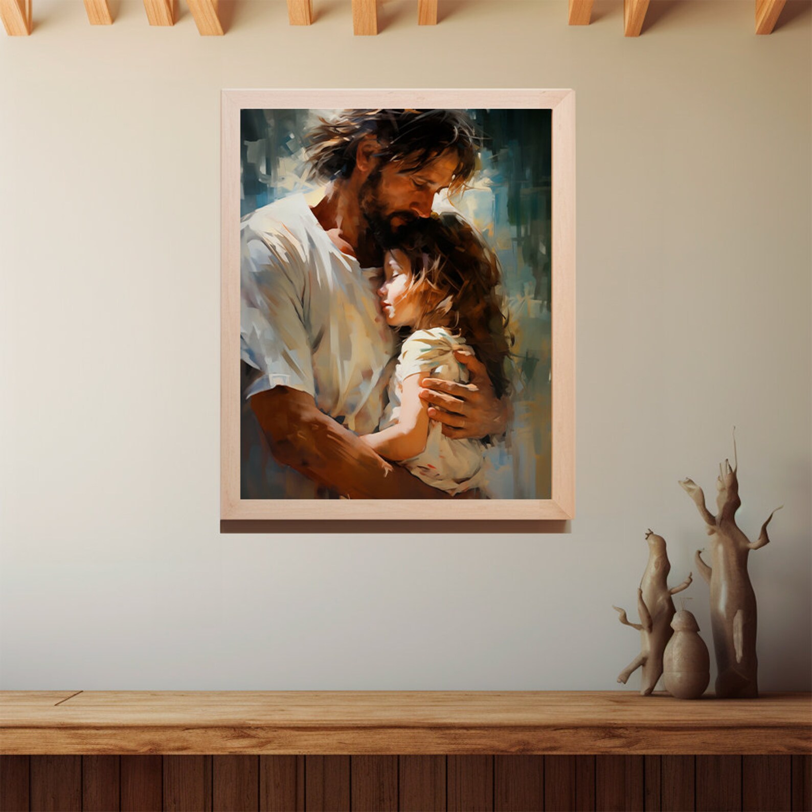 Jesus Holding a Little Girl DIGITAL PRINT Jesus Holding Child Christian ...