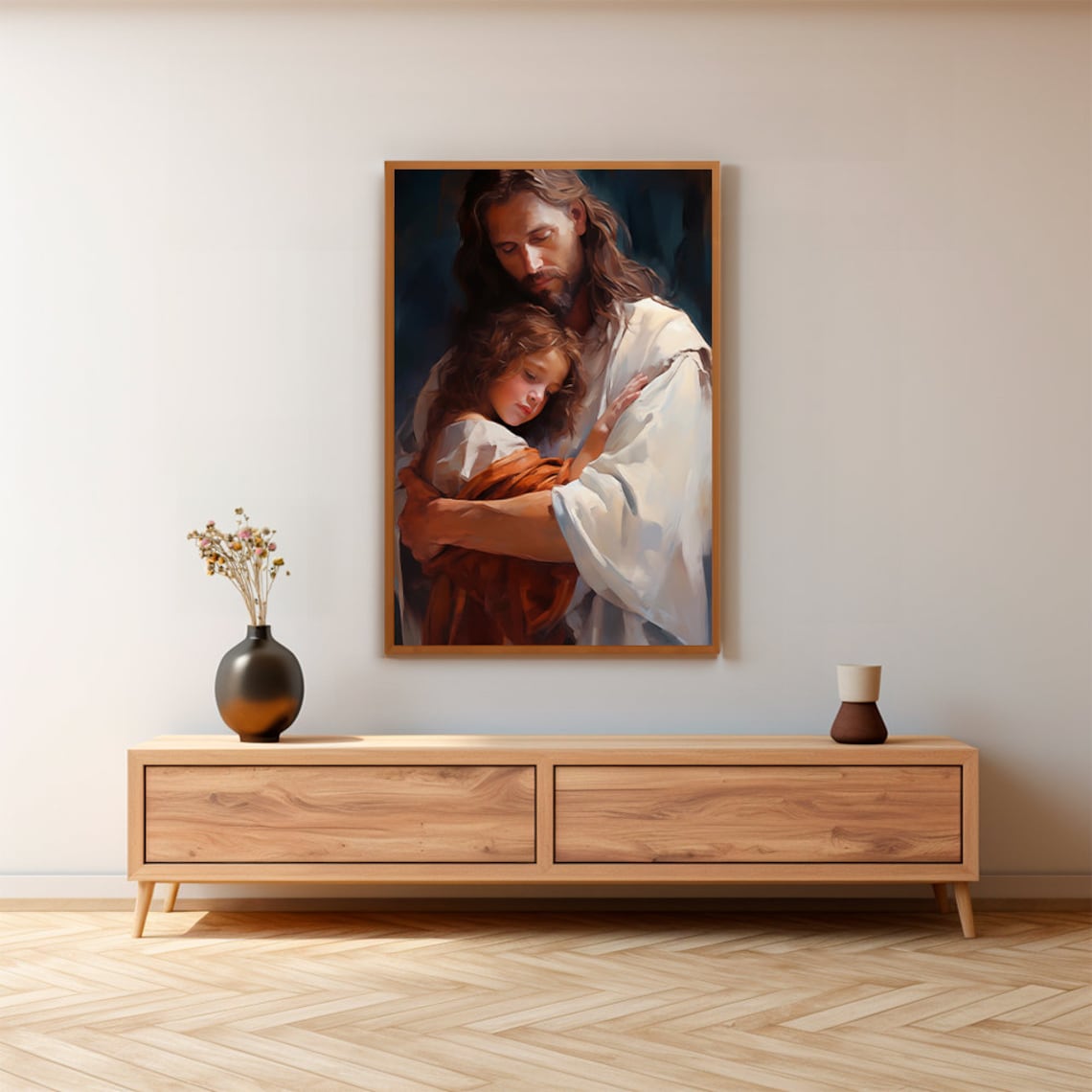 Jesus Holding a Little Girl DIGITAL PRINT Jesus Holding Child Christian ...