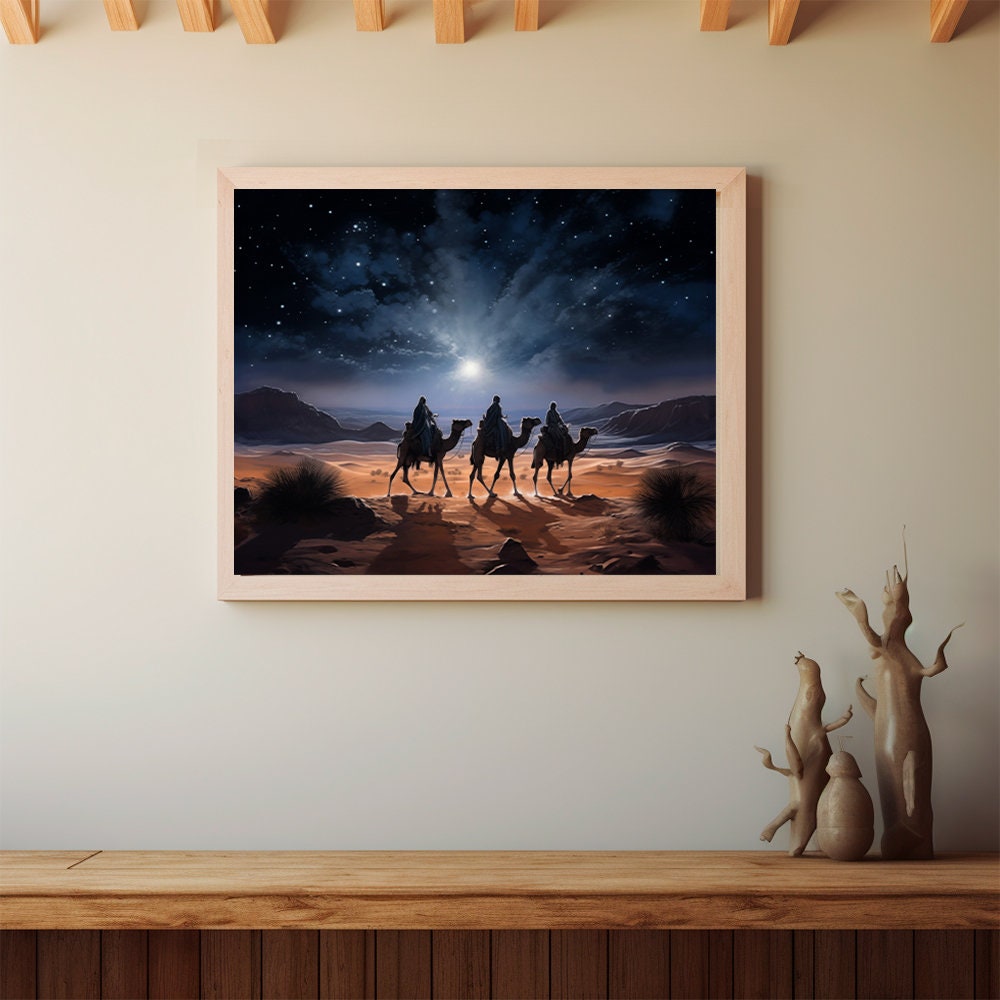 Three Wise Men, Magi, DIGITAL PRINT, Nativity Scene, Birth of Jesus ...