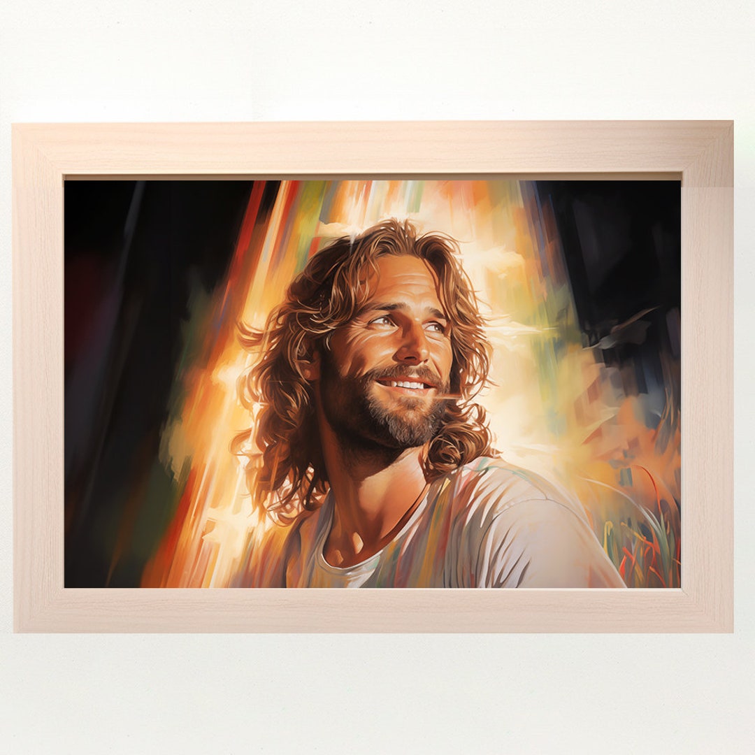 Jesus Laughing Smiling Christ DIGITAL PRINT Jesus Smiling Picture of ...