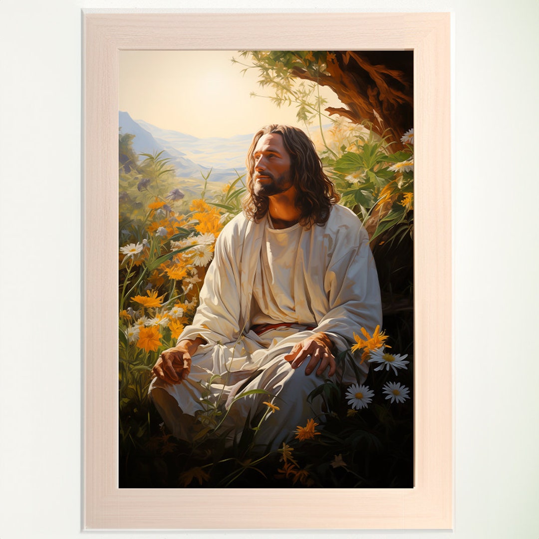 Jesus Laughing Smiling Christ DIGITAL PRINT Jesus Smiling Picture of ...