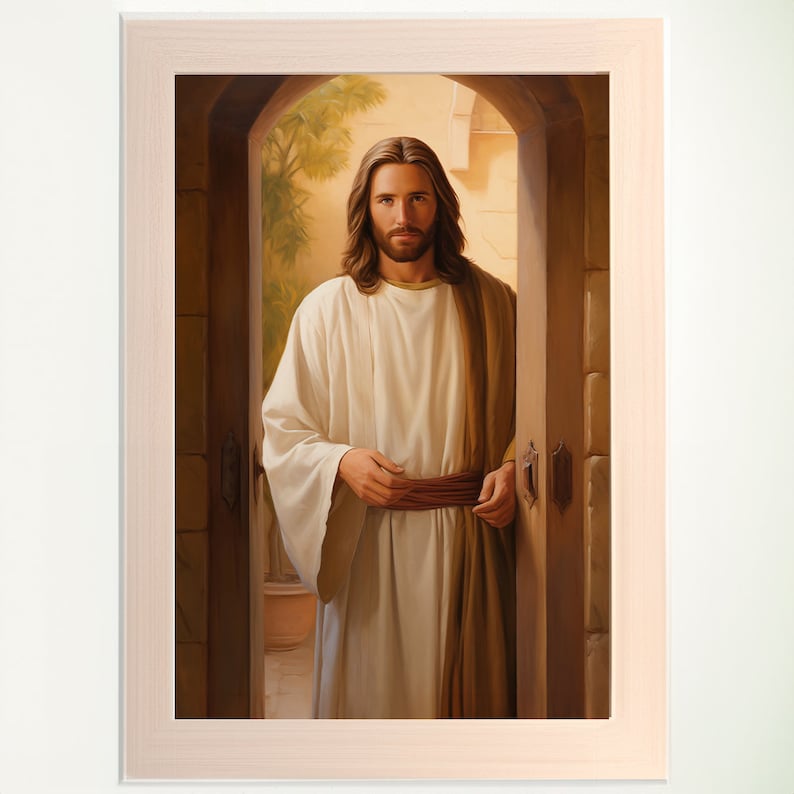 Divine Knocking Digital Print of Jesus at the Door. DIGITAL PRINT the ...
