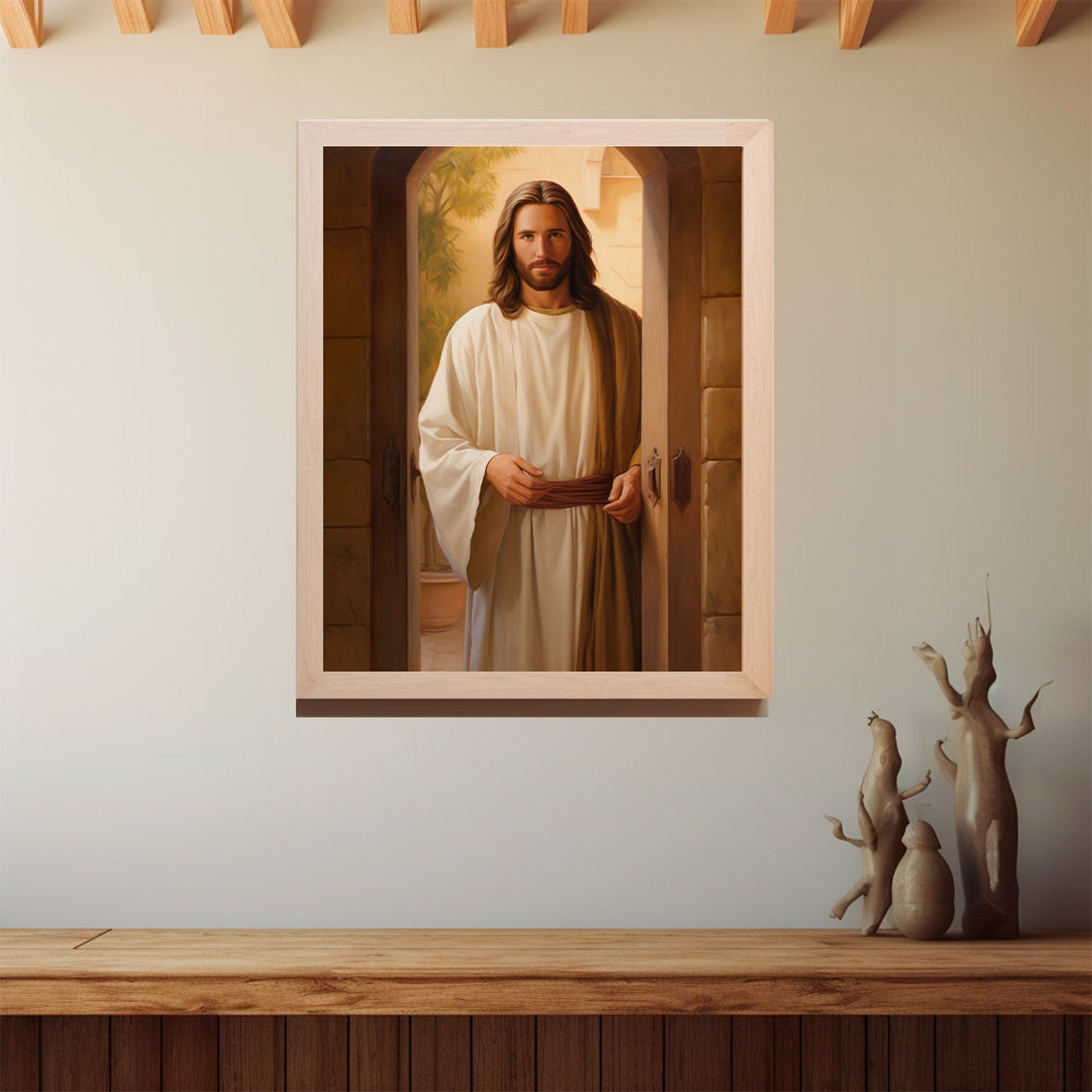 Divine Knocking Digital Print of Jesus at the Door. DIGITAL PRINT the ...