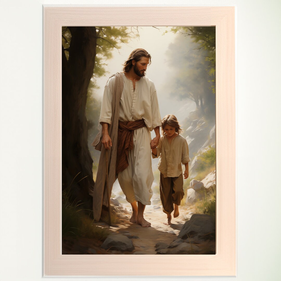 Christ With Child DIGITAL PRINT Jesus and Children Child of God I Am a ...