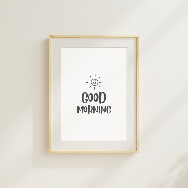 Good Morning Wall Print, Bedroom Poster, Housewarming Gift, Dining Room ...
