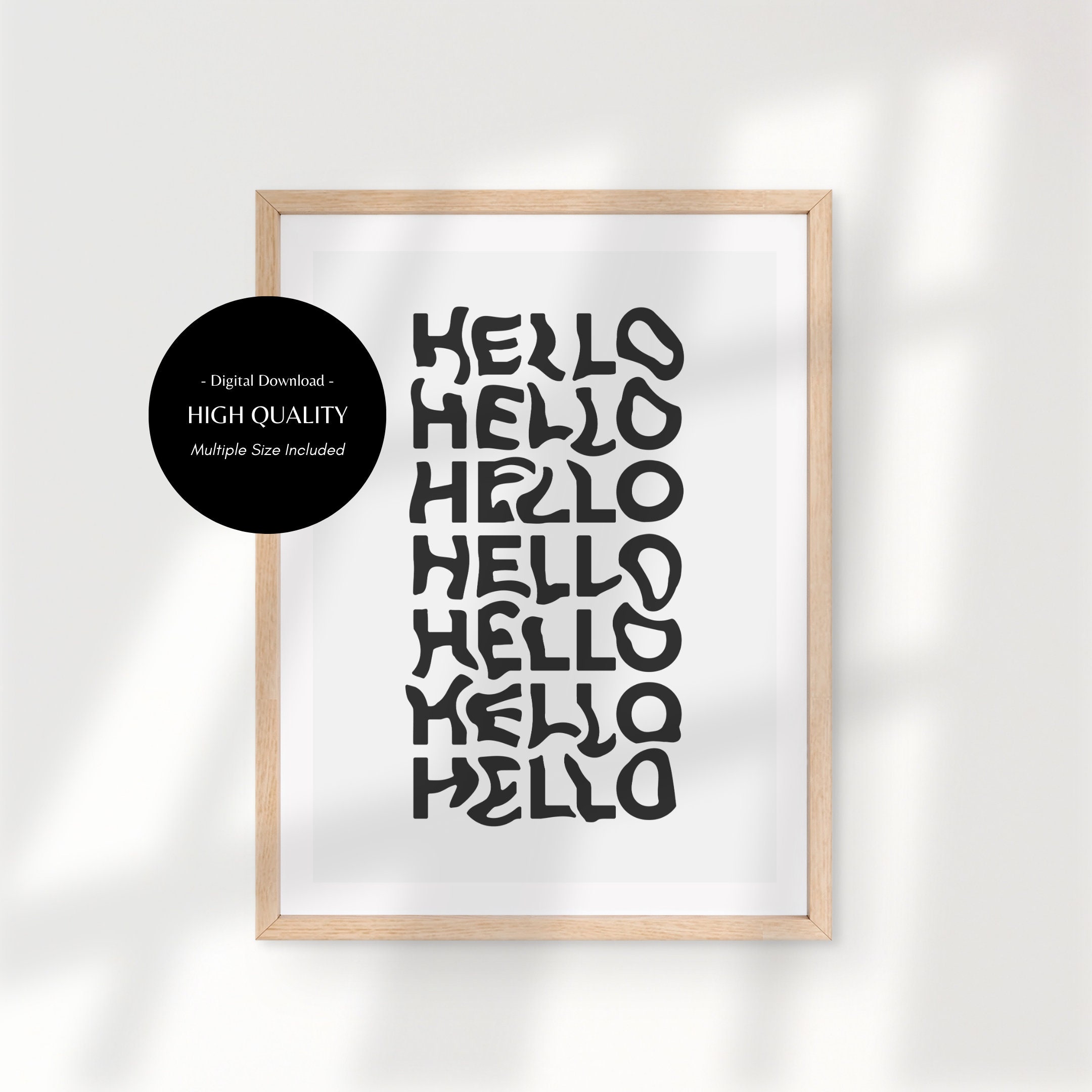 Hello Print, Entryway Poster, Hi Posters, Words Digital Arts, Farm ...