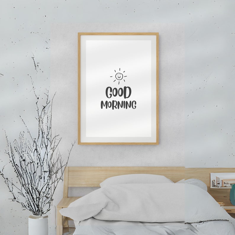 Good Morning Wall Print, Bedroom Poster, Housewarming Gift, Dining Room ...