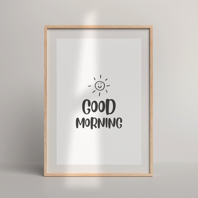 Good Morning Wall Print, Bedroom Poster, Housewarming Gift, Dining Room ...