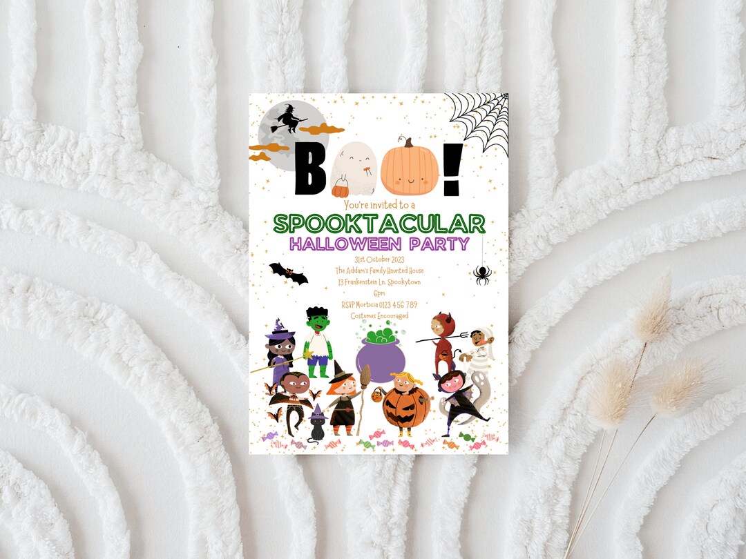 Editable HALLOWEEN PARTY Invitation Halloween Invitation - Etsy