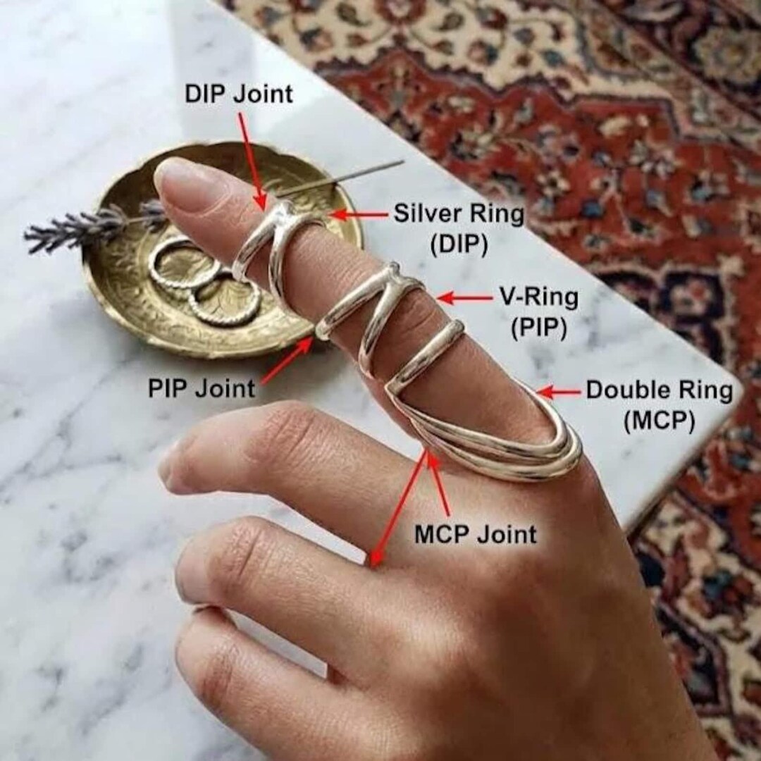 Silver Arthritis Splint Ring, Lateral Deviation Support, EDS Ring ...