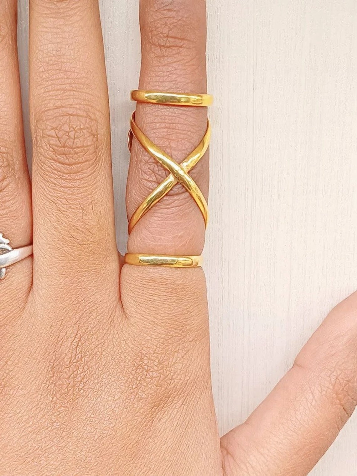 Arthritis Ring for Lateral Deviation,925 Sterling Silver Ring,splint ...