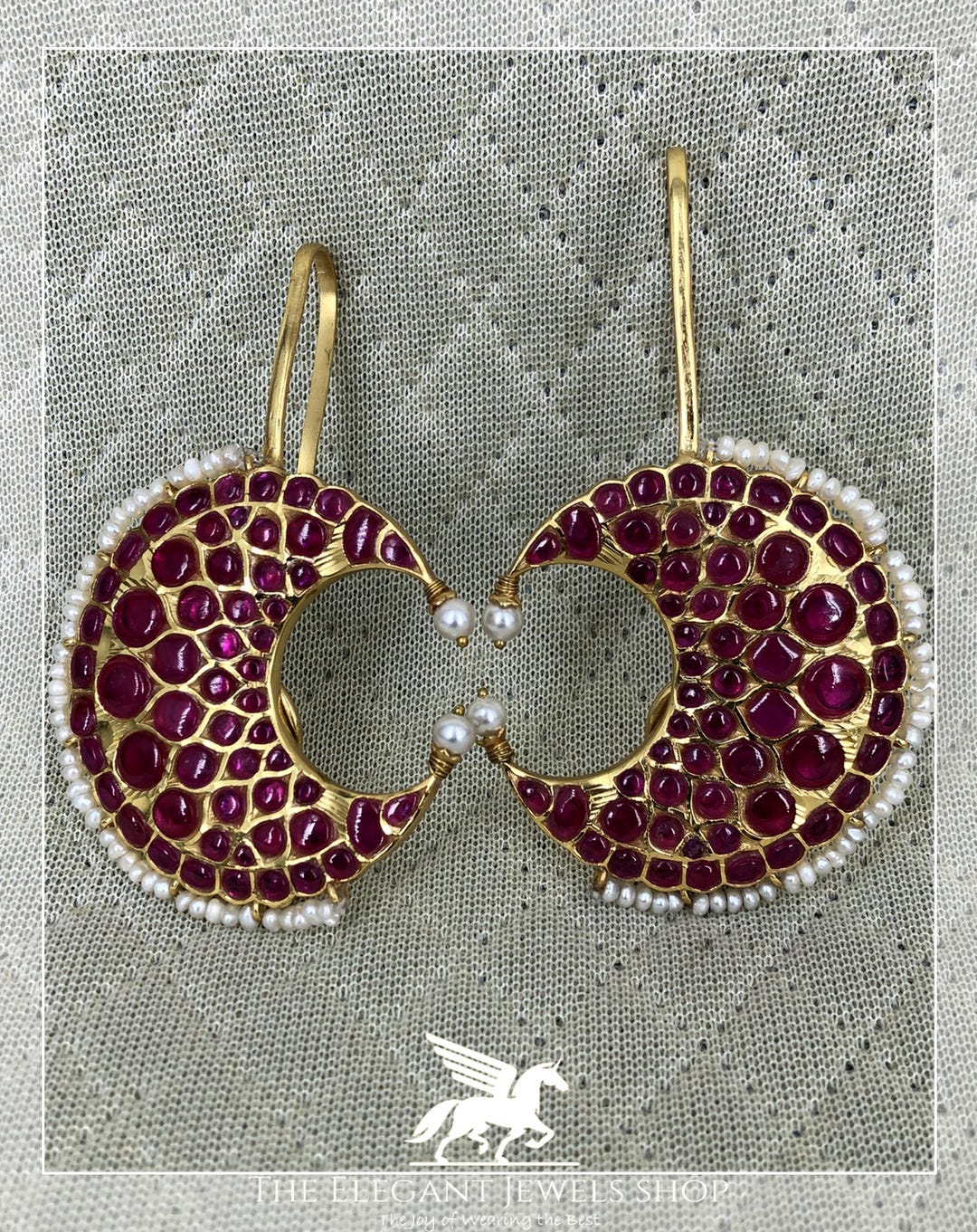 925 Silver South Indian Traditional Chandbali Earring, Bridal Jewelry ...