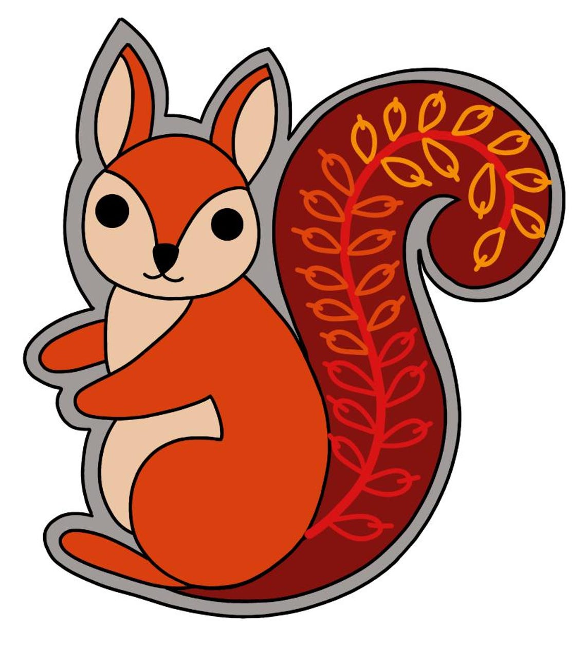 Felt Squirrel PDF Sewing Pattern, Forest Animal Hand Sewing Tutorial ...