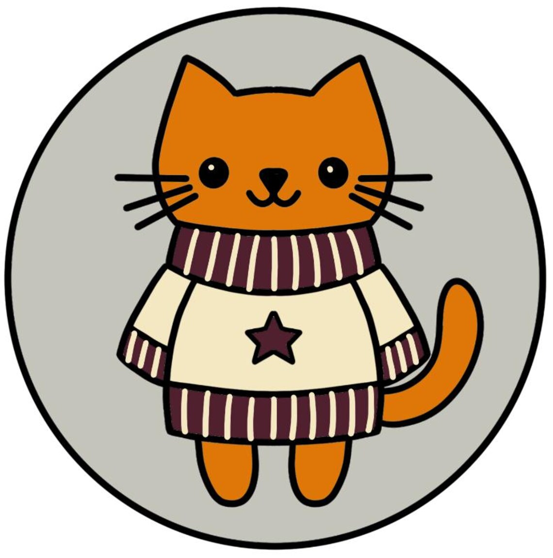 Felt Cute Kitty PDF Pattern, Cat Felt Decoration, Hand Sewing Tutorial ...