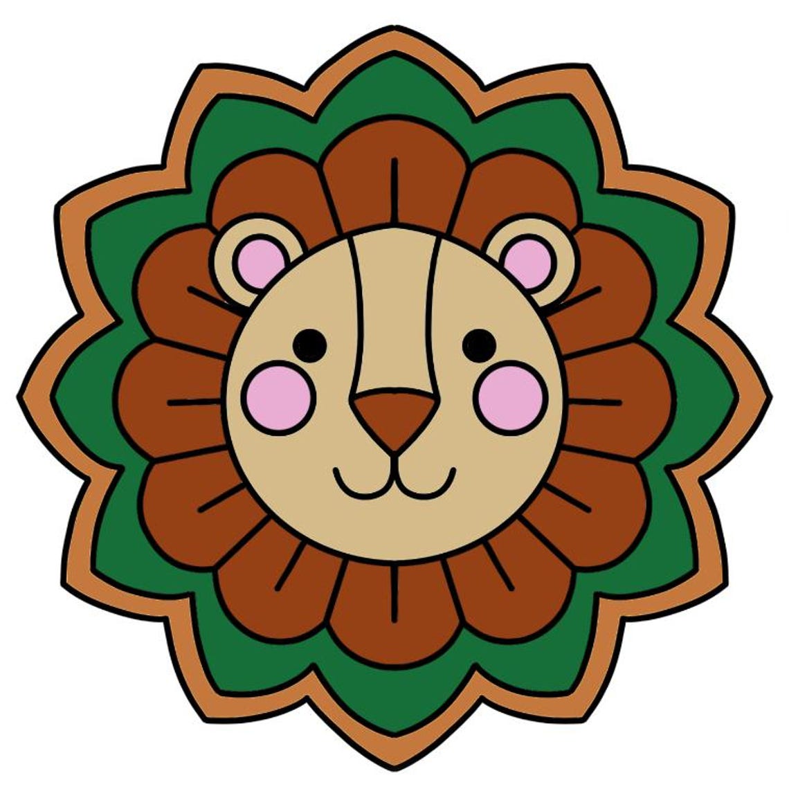 Felt Lion Face PDF Pattern, Felted Woodland Animal Ornament, DIY ...
