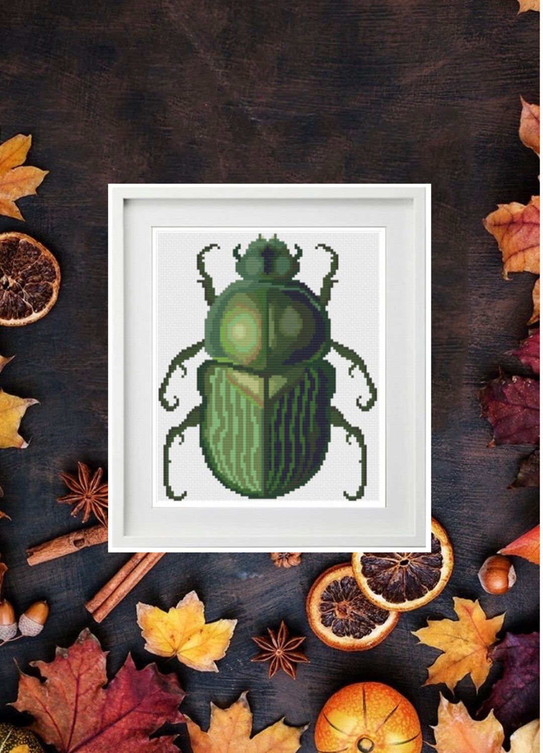 PDF Realistic Beetle Cross Stitch Pattern, Modern Xstitch Embroidery ...