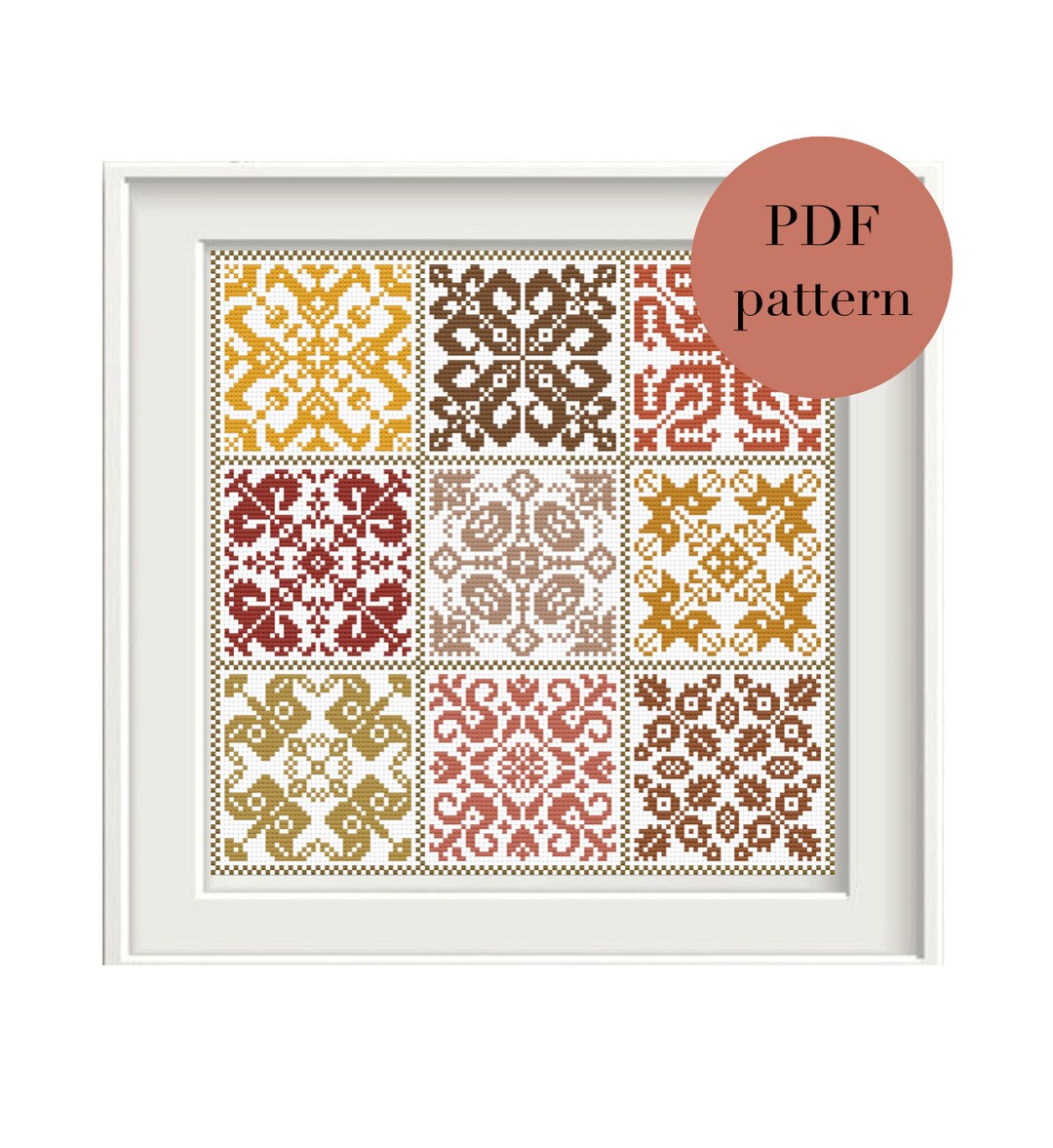 Traditional Hungarian Folk Cross Stitch Pattern, Folk Art Hungary ...