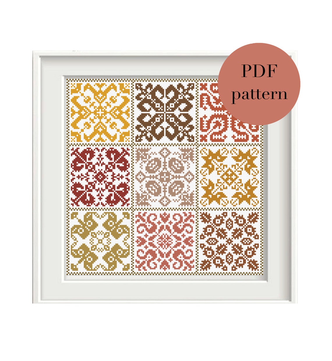 Traditional Hungarian Folk Cross Stitch Pattern, Folk Art Hungary ...
