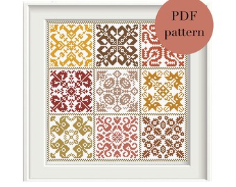 Traditional Hungarian Folk Cross Stitch Pattern, Folk Art Hungary, Vintage Rural Folklore ...