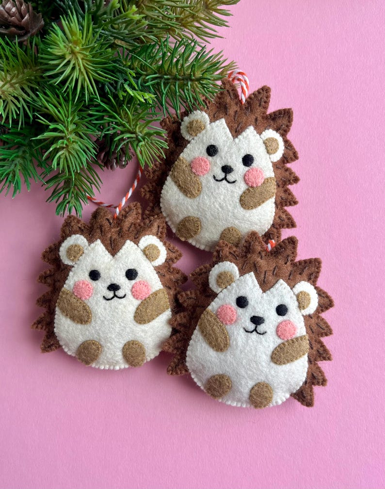 Felt Hedgehog PDF Pattern, Felted Woodland Animal Ornament, DIY ...