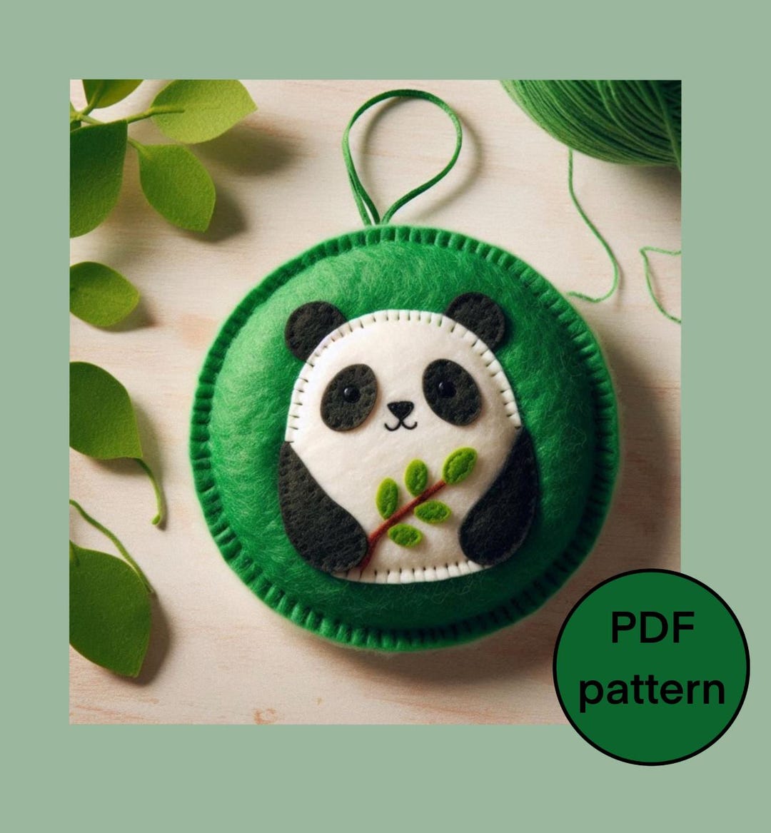 Felt Panda Pattern, Panda Bear PDF Sewing Tutorial, Felt Animals ...