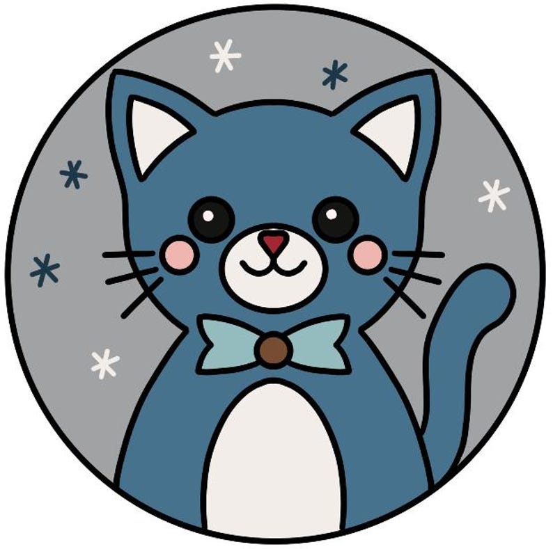 Felt Cute Kitty PDF Pattern, Cat Felt Decoration, Hand Sewing Tutorial ...