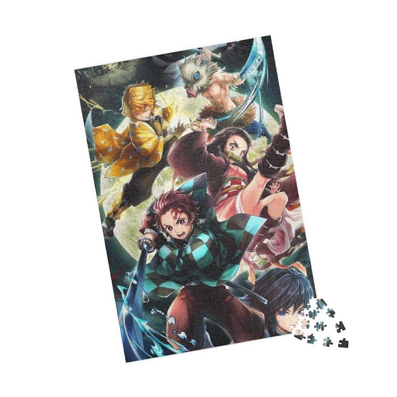 Demon Slayer, Tanjiro, Inosuke, Zenitsu, Nezuko, Muichiro Tokito Puzzle ...