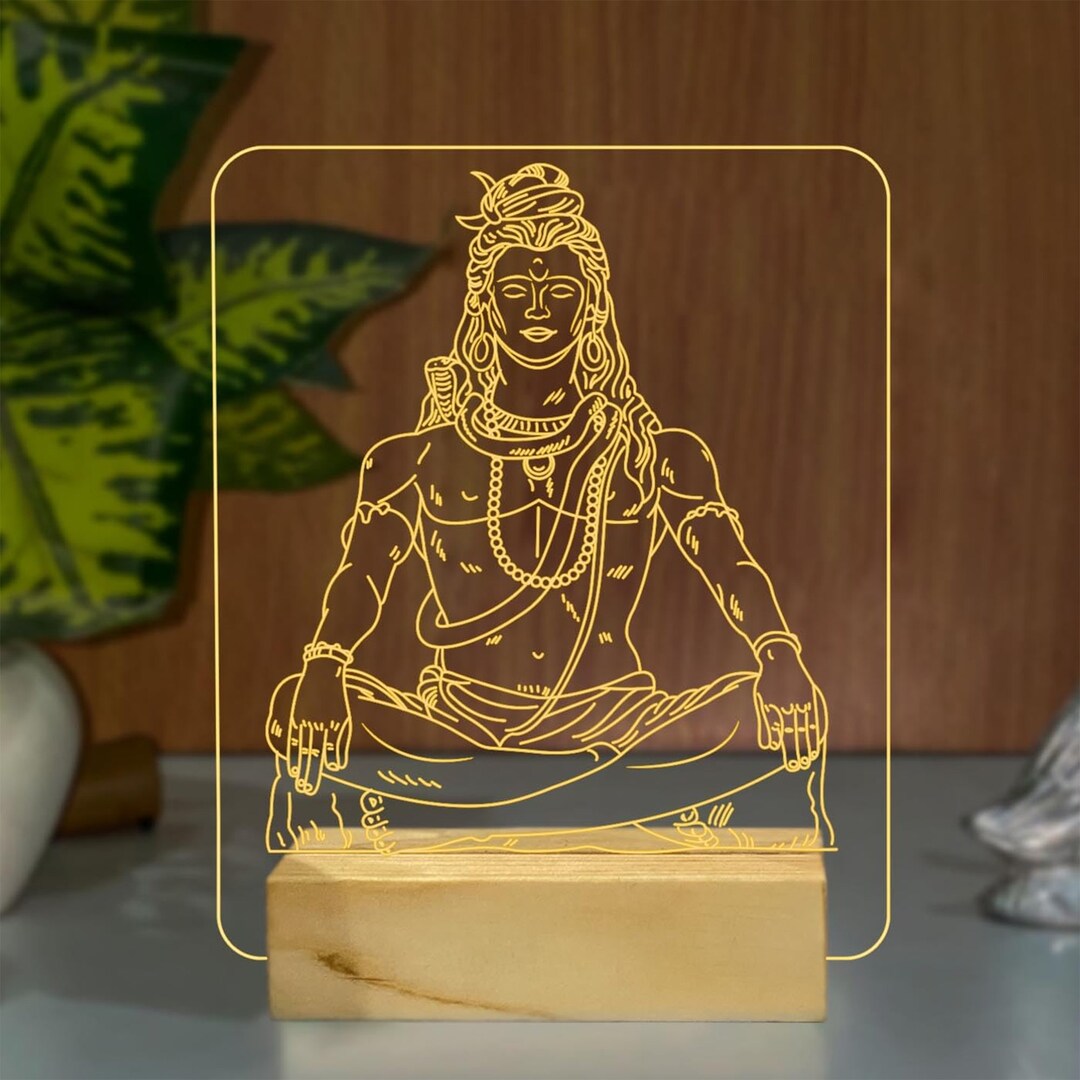 Starlaser 3D Illusion Lord Shiva Led Lamp With Warm White - Etsy