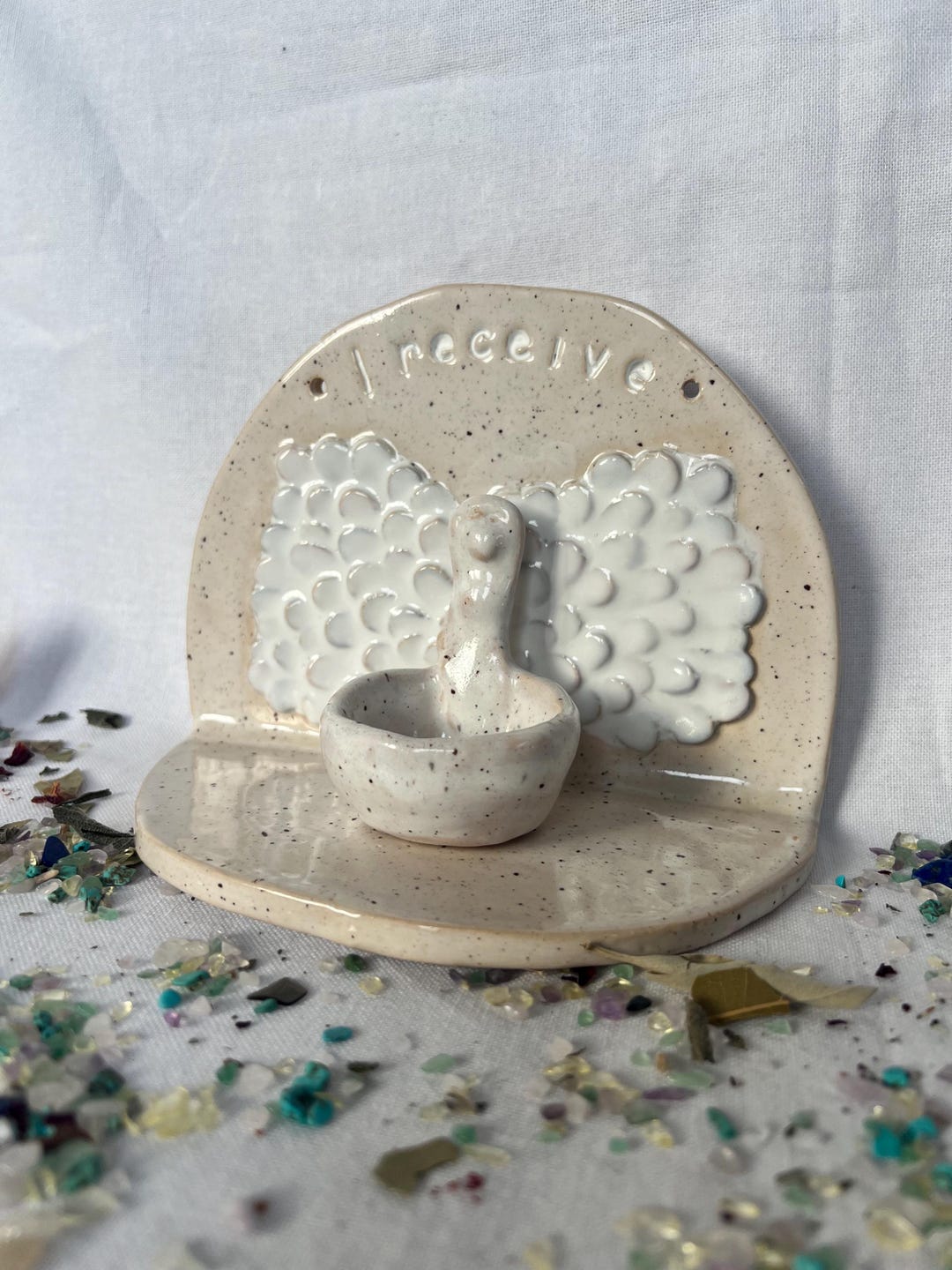 Handmade Ceramic Goddess Angel Altar: Spiritual Home Decor - Etsy