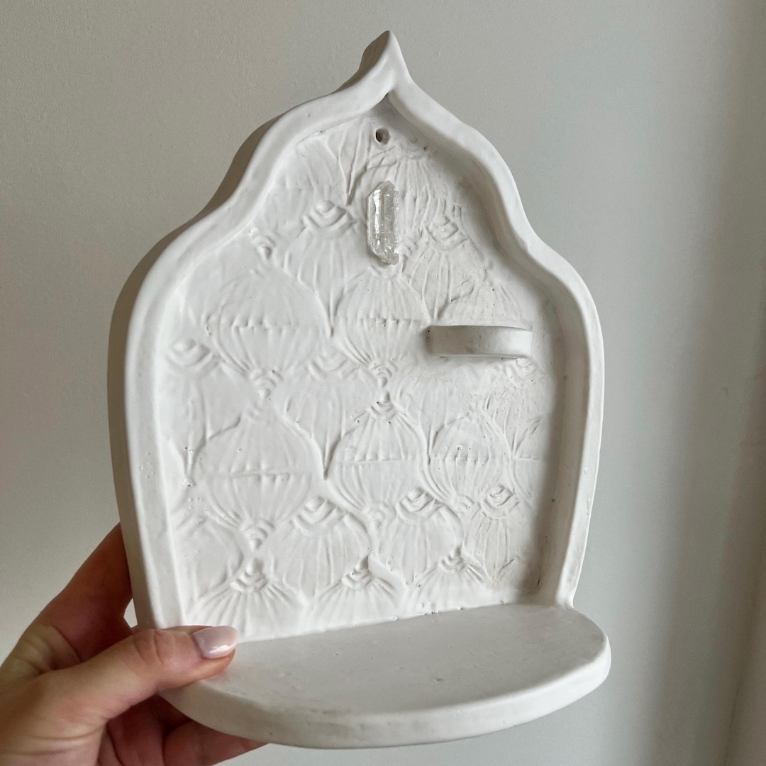 Handmade White Ceramic Altar: Minimalist Spiritual Decor - Etsy